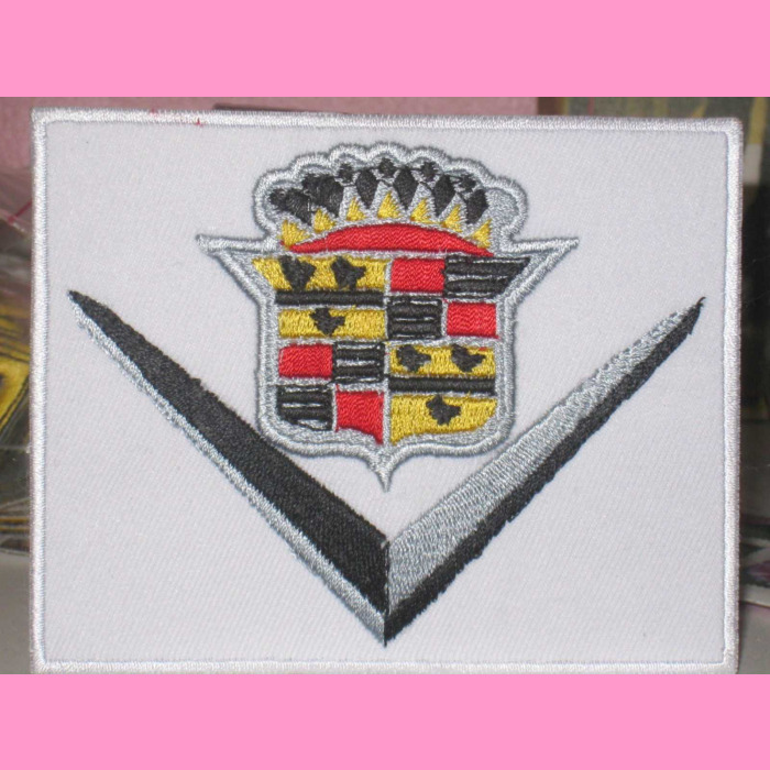 Cadillac Patch, White - Garageland