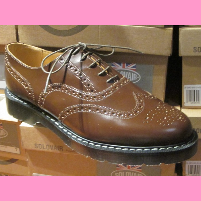 Solovair English Brogue, Nut Brown - Garageland