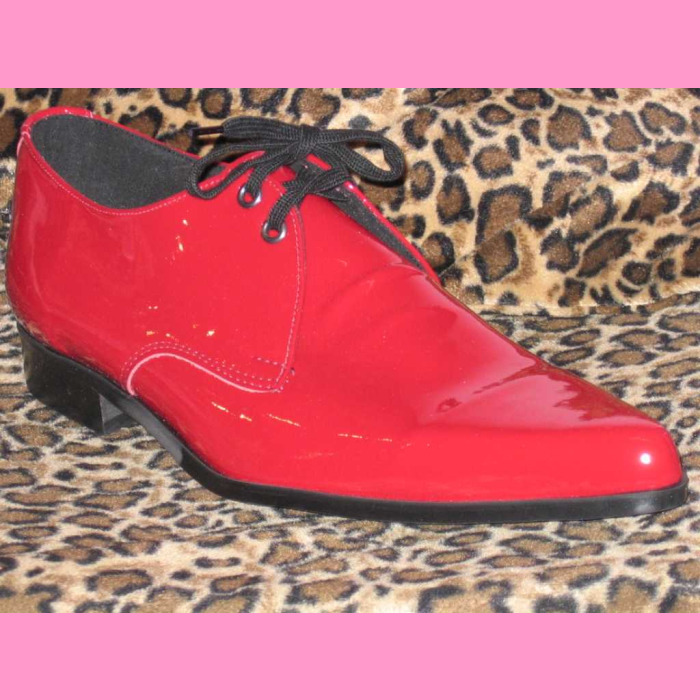 Red Patent Leather Winkle-Pickers - Garageland