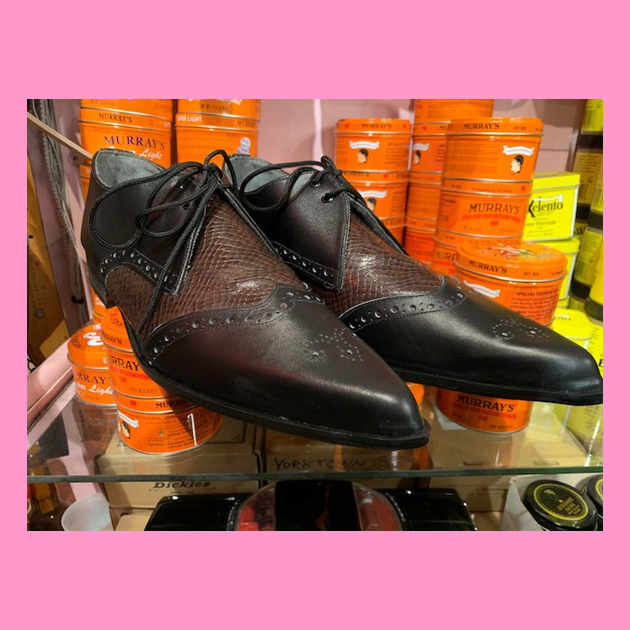Brogue Winkle-Pickers, Black and Brown Lizard - Garageland