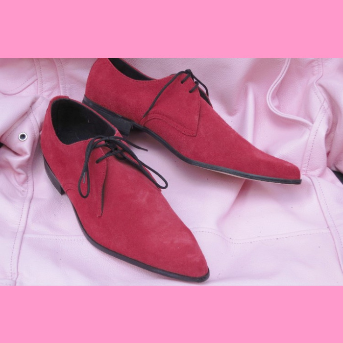 Red Suede Winkle-Pickers - Garageland